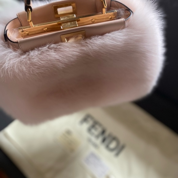 Fendi | Bags | Fendi Fox Fur Leather Peekabo Light Rose Pink Barbie ...